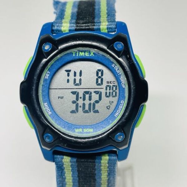 Timex Watch Kids Teen 35mm Indiglo Multicolor Digital RoundÂ WR 50M New ...