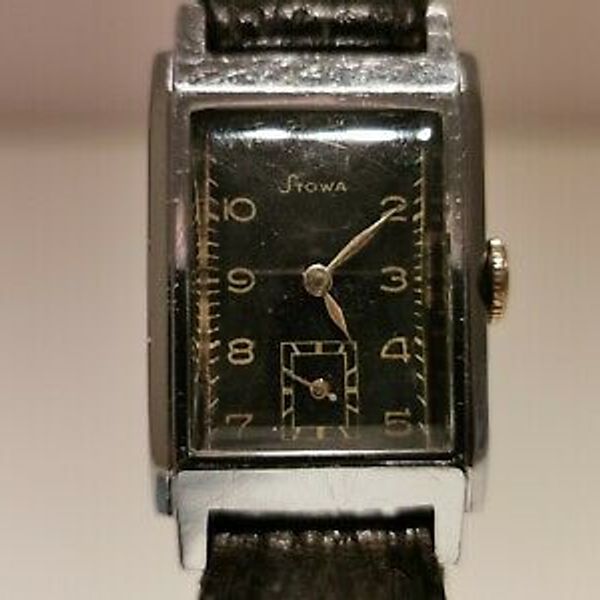 RARE RECTANGULAR TANK WW2 MILITARY GERMANY ARMY MEN'S MECHANICAL WATCH ...
