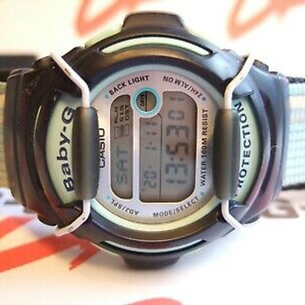 Rare Collectors 2002 Casio Baby-G BG-166 [2285] Blue 100M Watch ...