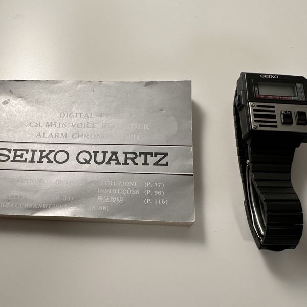 Ghostbusters Seiko M516 Voice Note with Manual | WatchCharts Marketplace