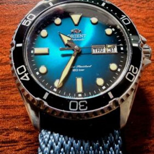 Pristine Orient Mako Kamasu Automatic watch Steel Bracelet Herringbone ...