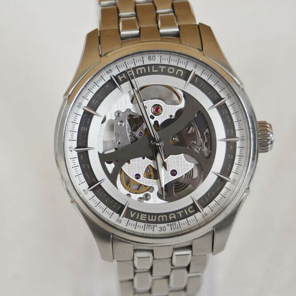Hamilton Jazzmaster Viewmatic Skeleton Back Automatic SS Bracelet ...