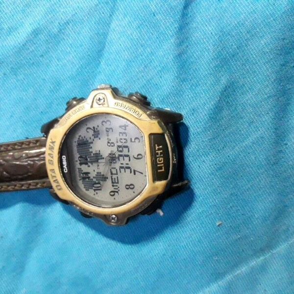 Rare Vintage Casio Abx-23 (2358)Twincept Worldtime Data Bank Watch ...