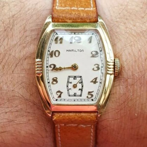1931 Men's Hamilton Perry 14k GF Grade 987 F 17 jewel WRISTWATCH ...
