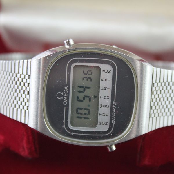 Mens Vintage Omega Digital LCD Steel Watch Ref 1616 Quartz Working ...