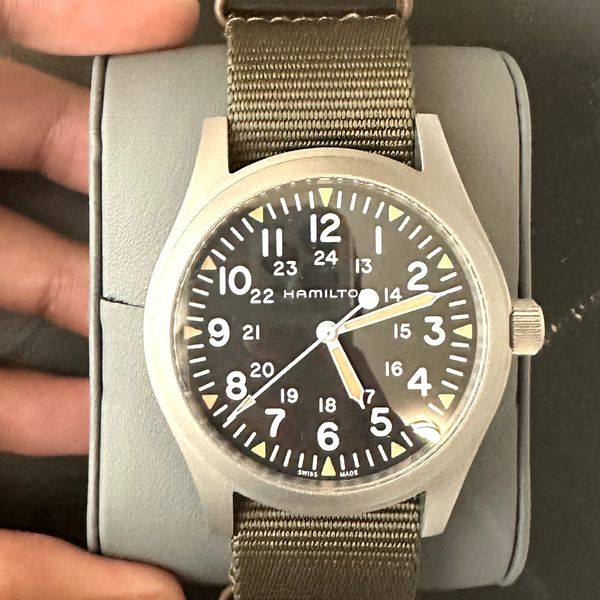 Hamilton Khaki Field Mechanical Black Dial Men's Watch 42mm - H69529933 ...