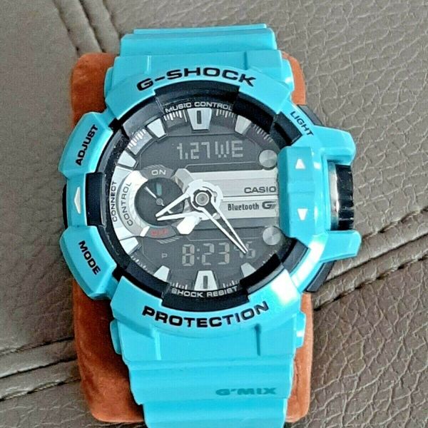 Casio G Shock Blue tooth digital analog watch baby blue PARTS ...