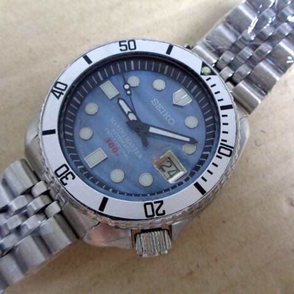 Seiko Diver Mens Watch Date Auto Marine Master MOP Dial 7002-7000 Sn ...