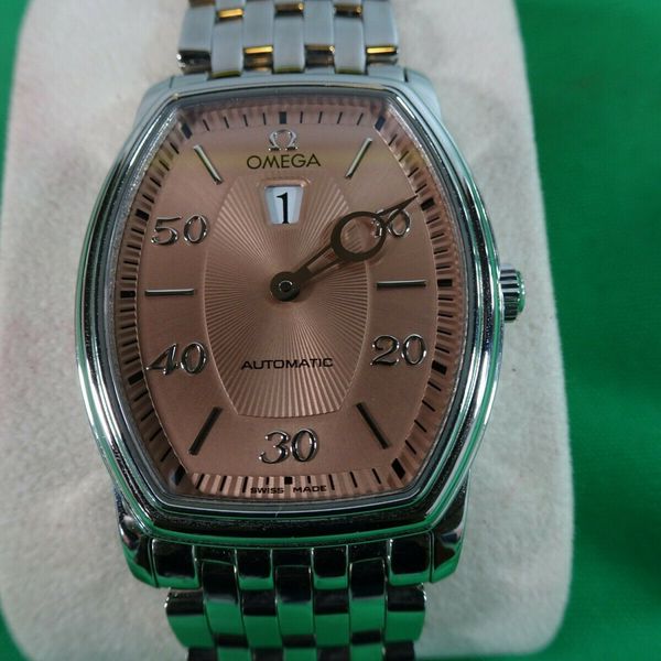 Omega Deville Jump Hour Tonneau Automatic Winding 4853 61 Stainless ...