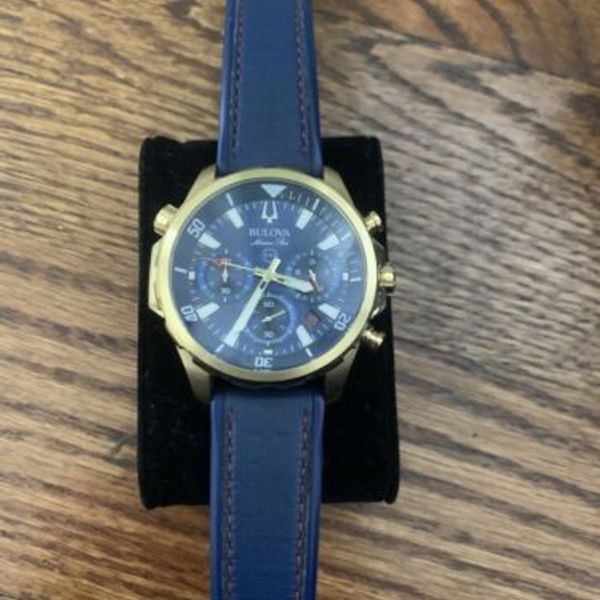 Mens Bulova Marine Star Watch 97B168 Great Condition With Box ...