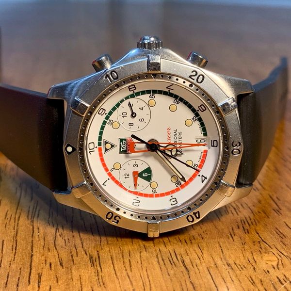 TAG Heuer SeaRacer Chronograph on Hirsch Pure with Bracelet $400 ...
