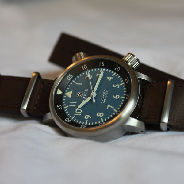 Raven Defender (Blue Dial/Brushed Case) $350 Shipped | WatchCharts ...