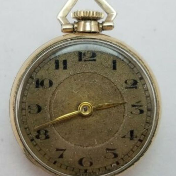 Vintage Wadsworth Pilot 25 Year A. LECOULTRE 15 Jewel Swiss Gold Pocket ...