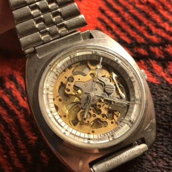 Vintage Citizen Automatic Skeleton Watch 8060A 21 Jewels Mens Watch ...