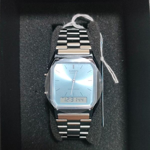 Casio AQ-230A-2A1 Vintage Trending Color Ice Blue Analog Digital Watch ...