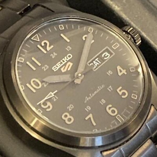 Seiko 5 Sports Field 'Stealth' Auto Black Dial Black Men's Watch ...