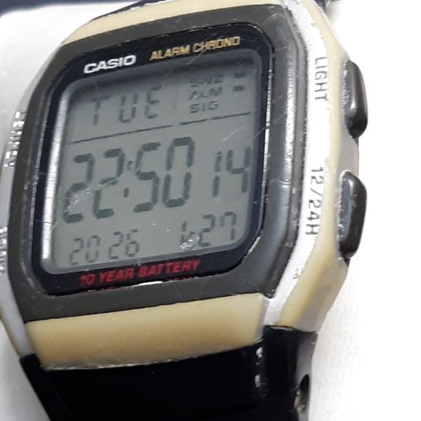 Casio W 96H Illuminator Digital Chronograph BLACK Watch Alarm 3239 ...