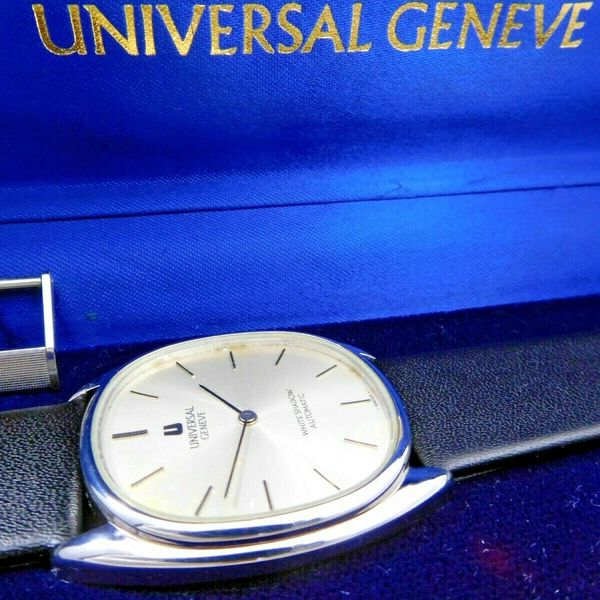 UNIVERSAL GENEVE WHITE SHADOW Micro-Rotor Cal.2-66 With Original Box ...