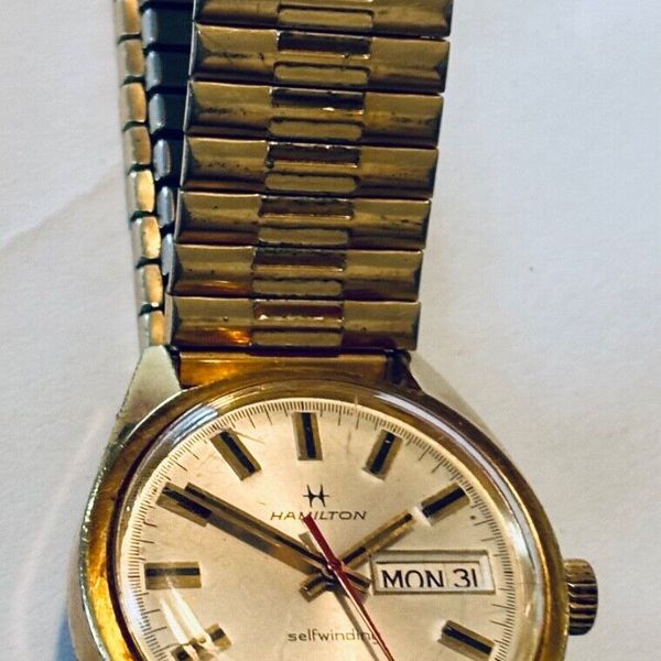 Vgt HAMILTON SELF WINDING Working Manâ s Wristwatch W/Calender Lot # 51 ...
