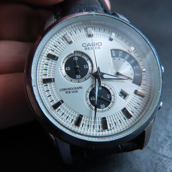 BEM-501 Casio Beside Chronograph Daydate Quartz Men Watch | WatchCharts ...