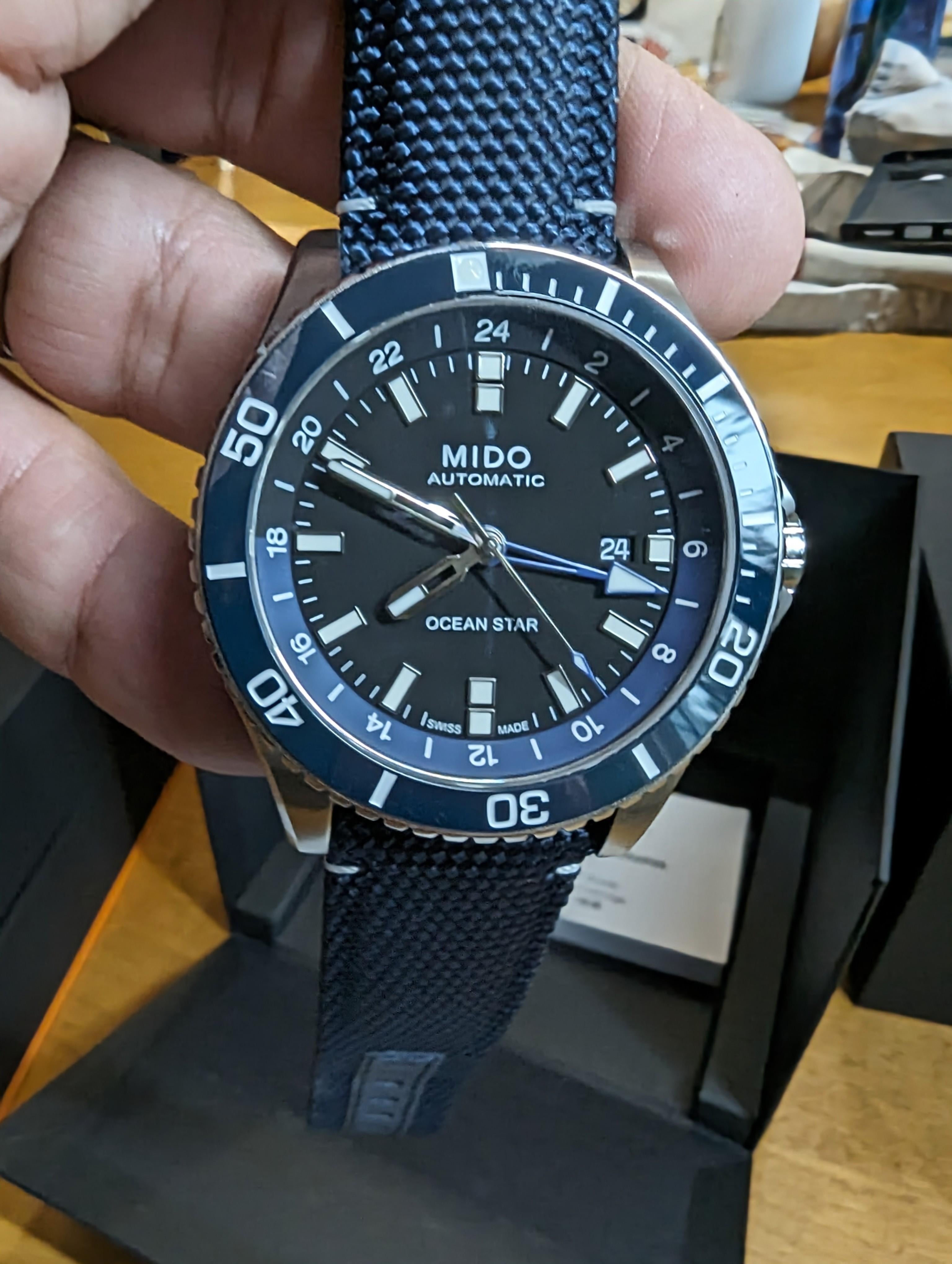 [WTS] Mido Ocean Star GMT Blue Full Kit - $725 shipped CONUS ...