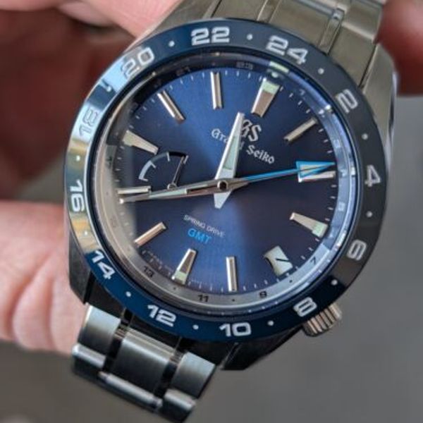 Grand Seiko SBGE255 Spring Drive GMT 200m Sport Blue Men's Watch RRP Â£ ...
