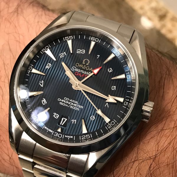 FSOT - Omega Aqua Terra GMT - Blue dial, 8605 Movement | WatchCharts ...