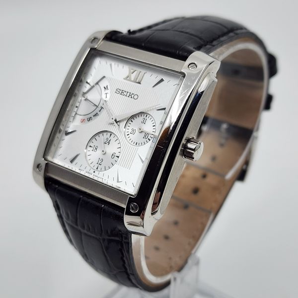 Seiko Retrograde 5Y66-0AC0 SCJD007 Day Date Stainless Steel Quartz Mens ...