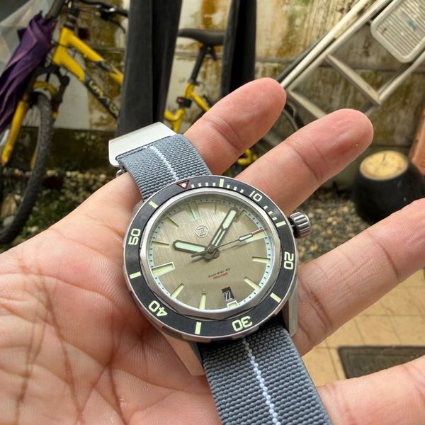 Zelos Swordfish titanium brushed 40mm Dive Watch | WatchCharts Marketplace