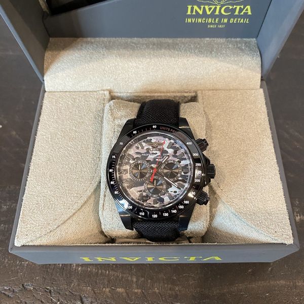 Invicta Men 50mm Arctic Camouflage Speedway Chrono Cordura Blk Rifle ...