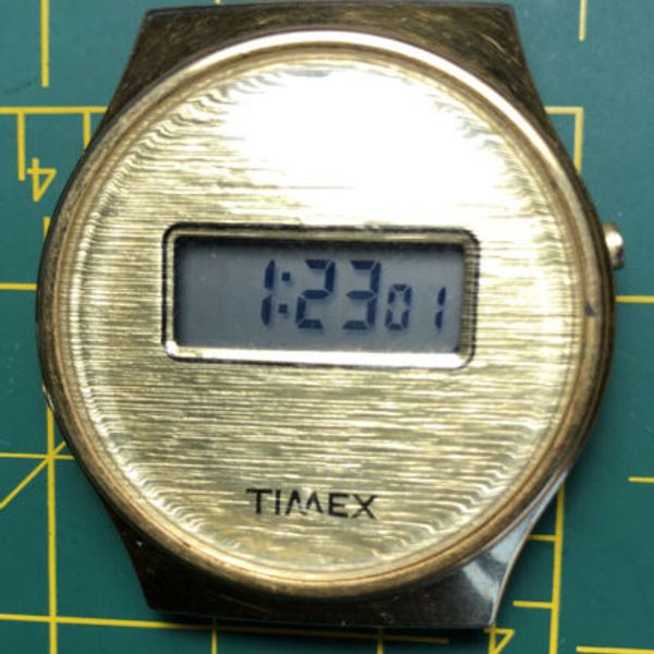 Vintage 1977 Timex Mens LCD Watch- Hughes Aircraft Co. Movement- FREE ...