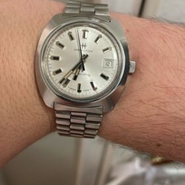 Vintage Hamilton Self Winding Automatic Cushion Cased Watch Menâ s ...