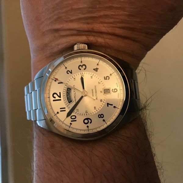 Hamilton Khaki Auto Day/Date, Silver Dial, bracelet, new condition ...