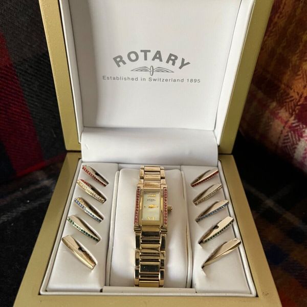 Ladies Rotary Swiss Watch with Mother of Pearl Face and interchangeable ...