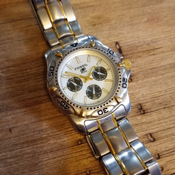 Vintage Fossil Blue Quartz Men's Diver's Watch | WatchCharts Marketplace