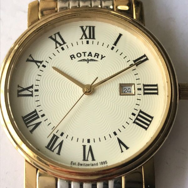 Rotary Gold Coloured Gents Watch With Date | WatchCharts Marketplace