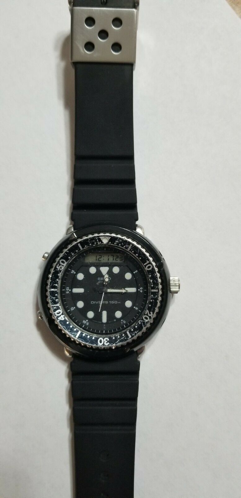 Seiko Arnie h558-5009 ANI-DIGI dual time Arnold Schwarzenegger watch ...