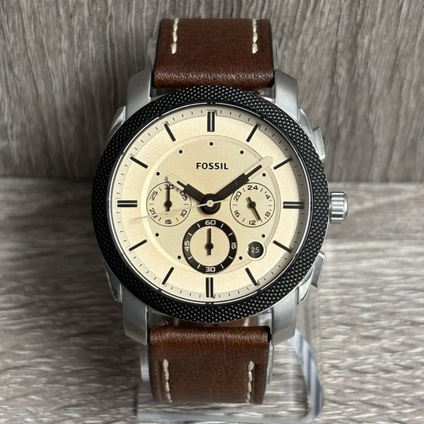 Tan Fossil Machine Chronograph Menâ s Watch With New Battery ...