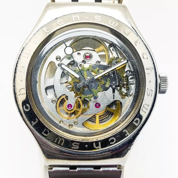Luxury Rare Automatic Swatch Skeleton Body & Soul Watch YAS100G Men ...
