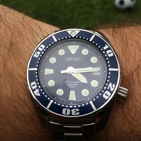FS: Seiko Sumo blue SBDC003 +extras | WatchCharts Marketplace