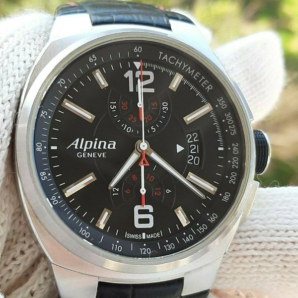 ALPINA RACING AL725X5AR26 GENEVE CHRONOGRAPH AUTOMATIC DATE MENS 45mm ...