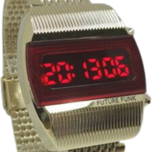 FUTURE FUNK Water Resistant Stainless Steel Digital Watch FF201-YG-MT ...