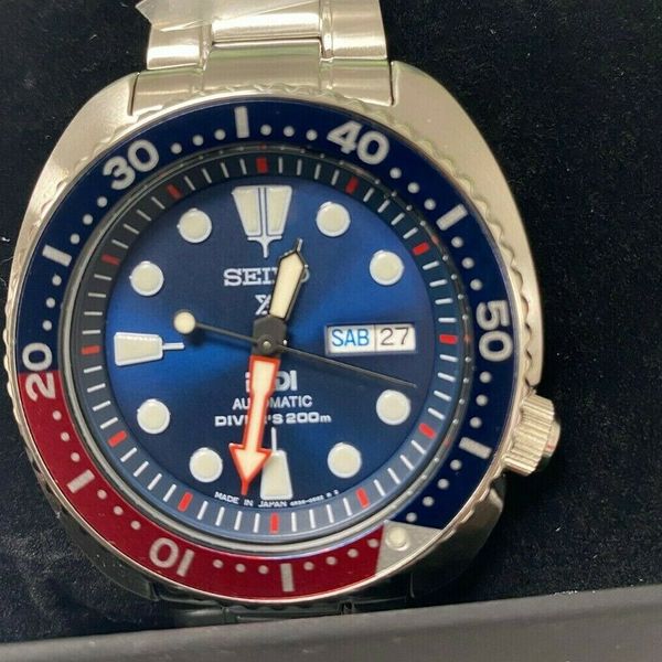 NEW! SEIKO Prospex Turtle PADI SRPE99 Automatic 200m Divers PEPSI BEZEL ...