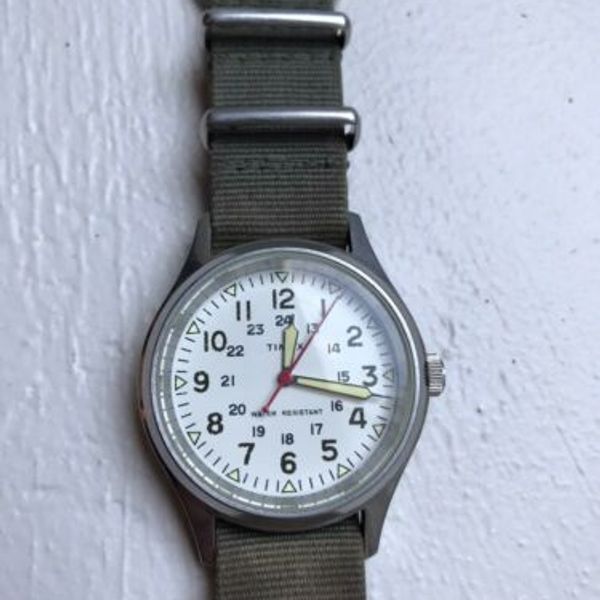 Timex J Crew Military Field Watch Stainless Steel Luminous 36mm Nato ...
