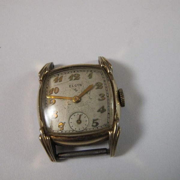 ELGIN MENS VINTAGE GOLD PLATED WATCH WITH CALIBER 554 MOVEMENT ...