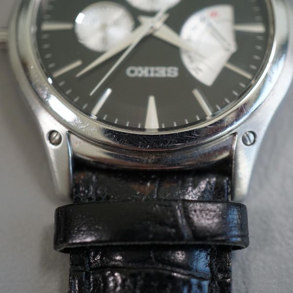[WTS] Seiko SNT005P1 5Y66 Black Dial Retrograde Day Date Quartz Watch ...