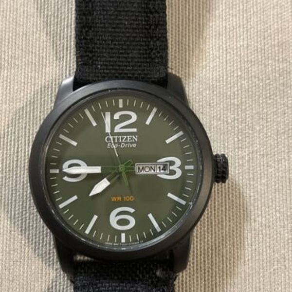 citizen eco-drive Green Dial Military Field Watch | WatchCharts Marketplace