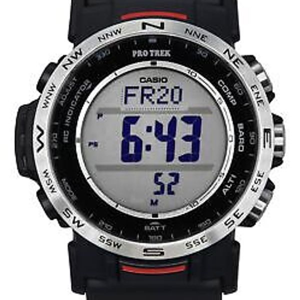 Casio Pro Trek Digital Sports Tough Solar 100M Men's Watch PRW-35-1A ...