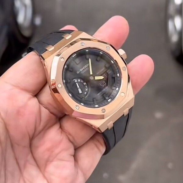 Casio G-Shock GA-2100, CasiOak, Rose Gold, AP Gen 5 Mod, Watch Gift ...