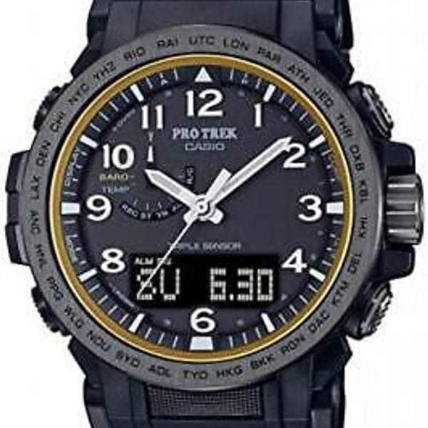 Casio Pro Trek PRW-51FC-1JF Black Climber Line Composite Band Solar Men Watch | WatchCharts ...